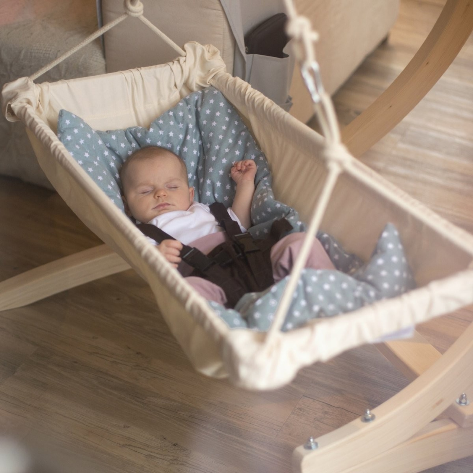 AMAZONAS - Couverture rembourrée hamac bébé SUNNY GREY