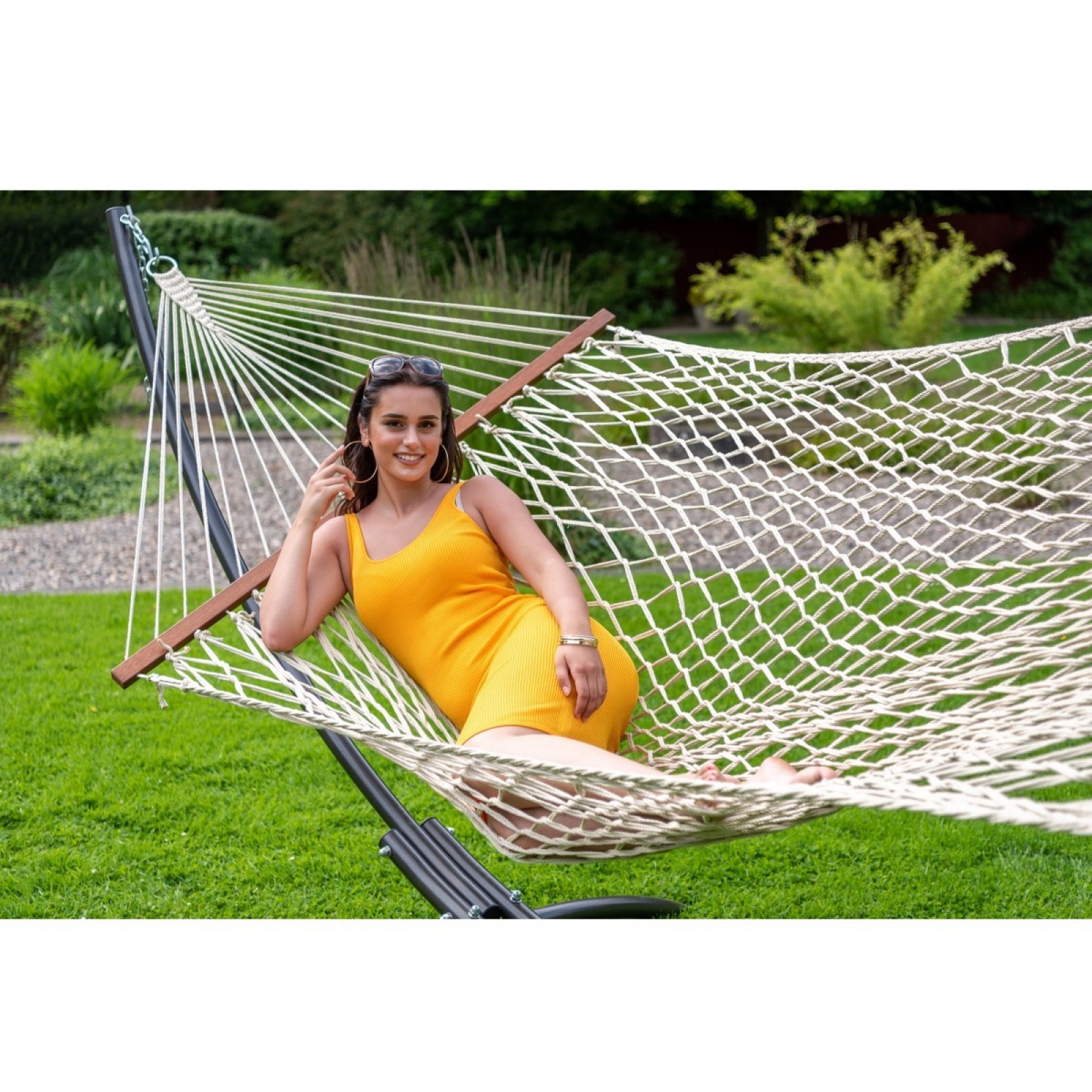 TROPILEX - Hamac a barres Filet Kingsize Rope Blanc